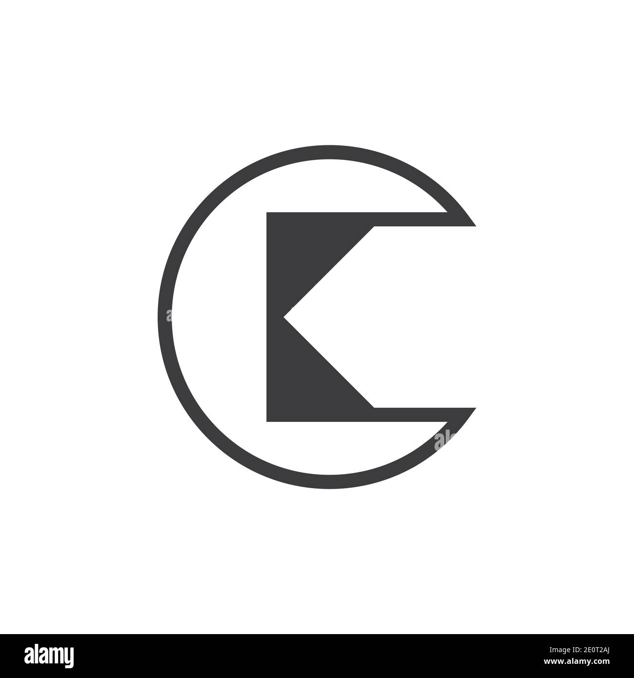 Creative abstract letter ck logo design. Linked letter kc logo design ...