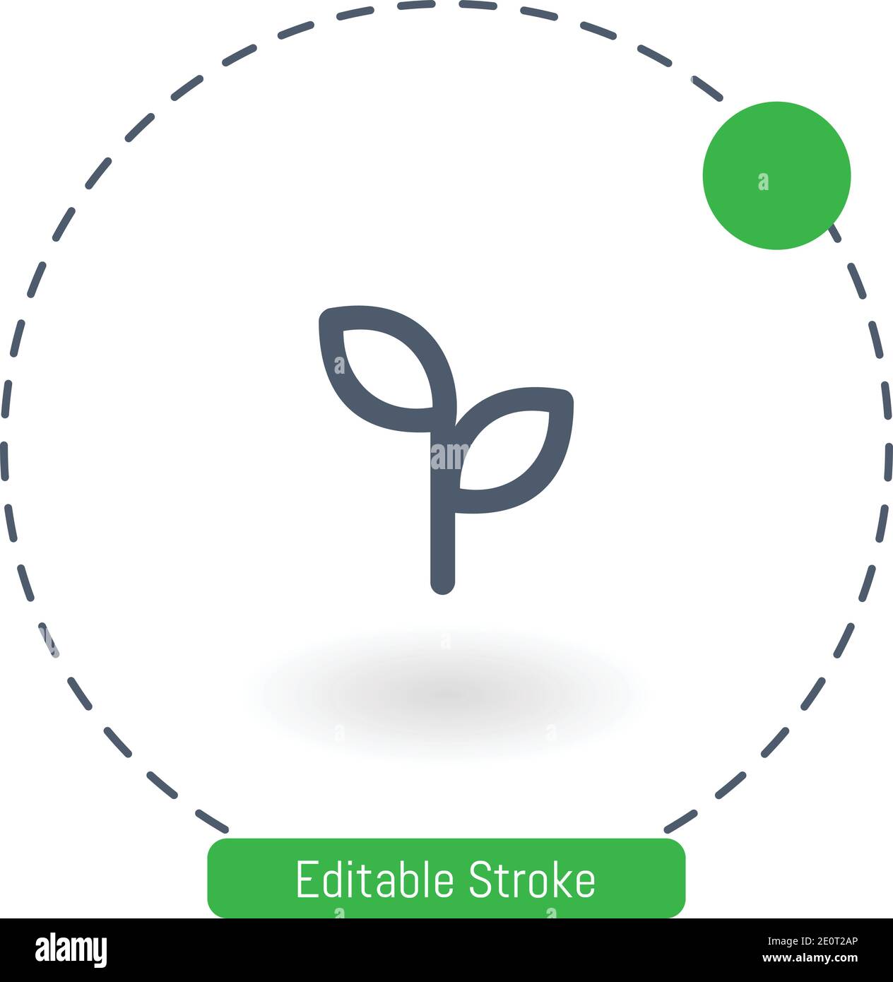 sprout vector icon editable stroke outline icons for web and mobile ...