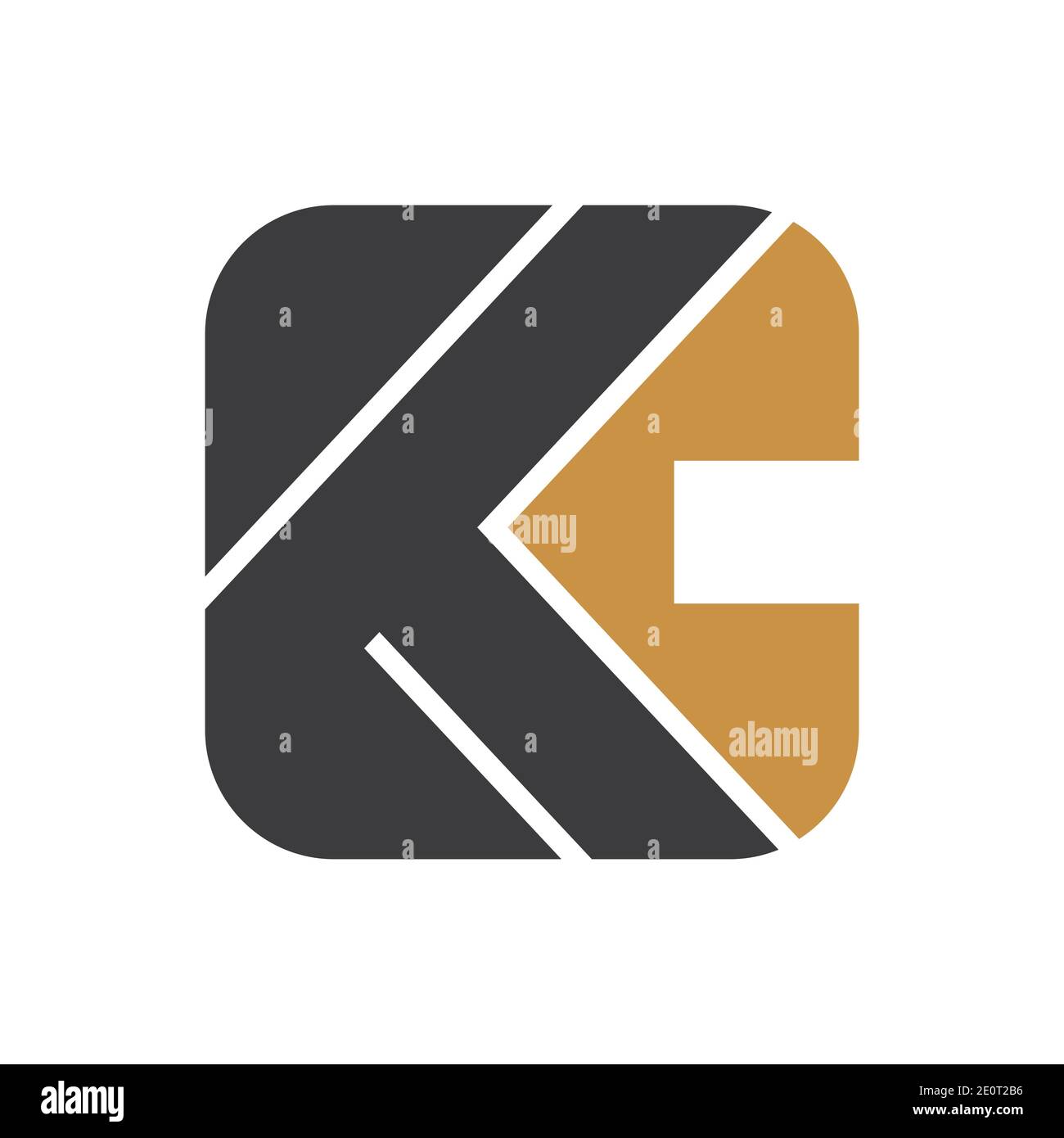Creative abstract letter ck logo design. Linked letter kc logo design ...