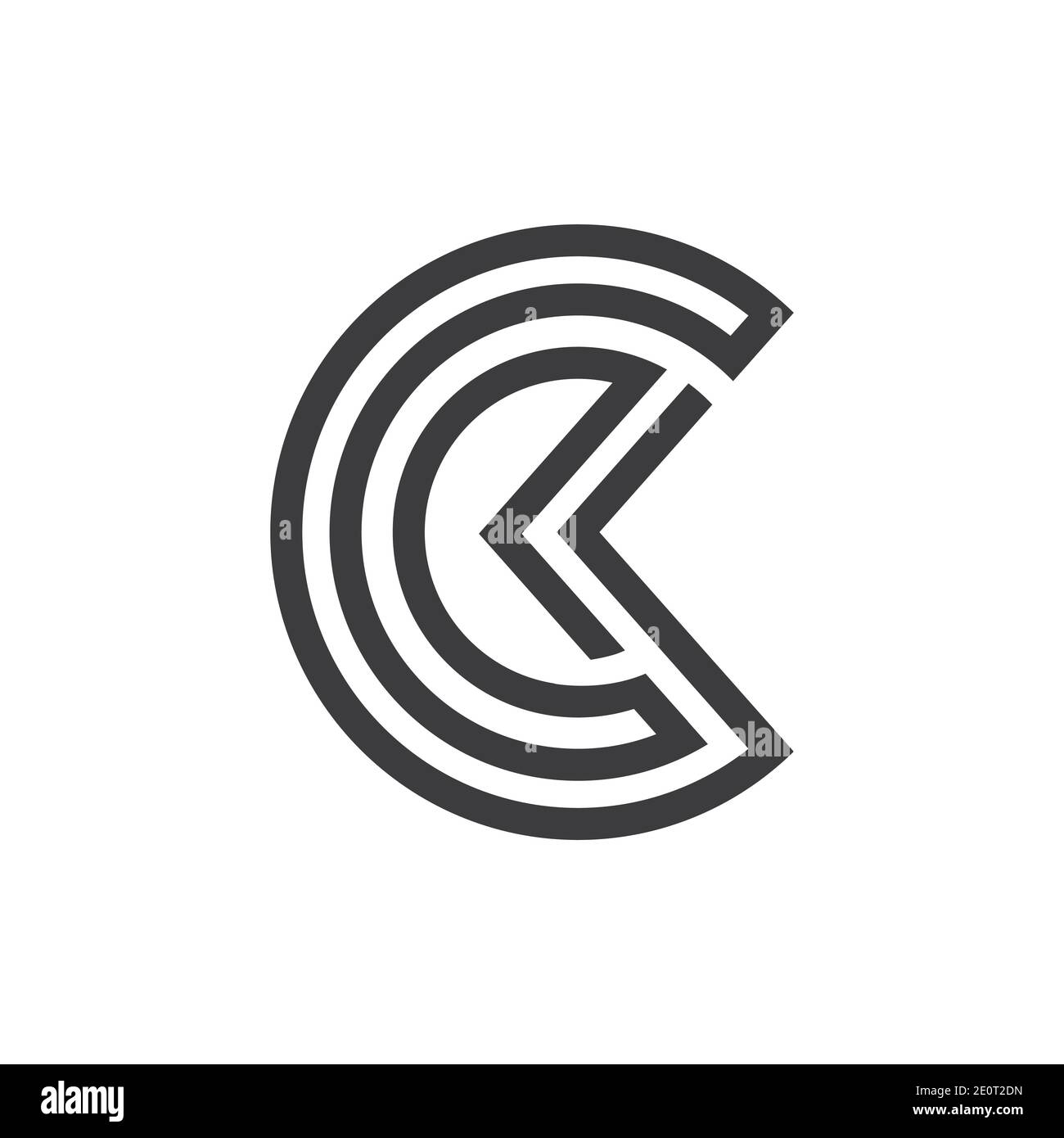 Creative abstract letter ck logo design. Linked letter kc logo design ...