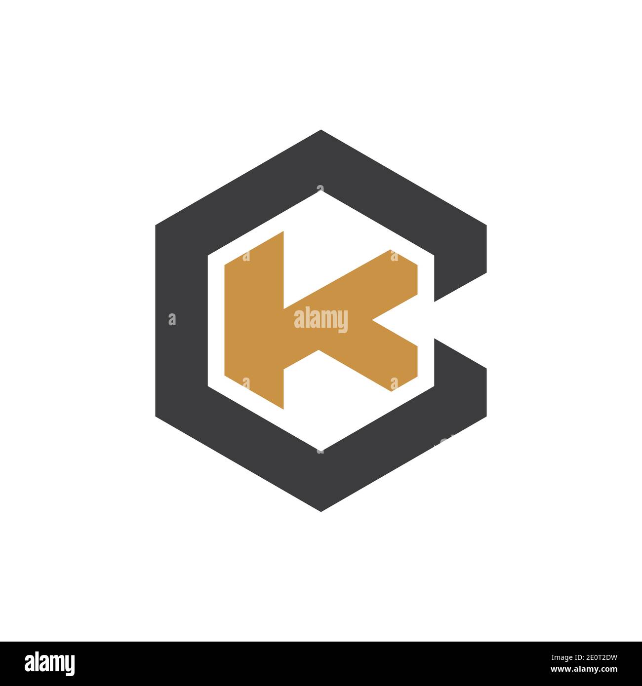 Creative abstract letter ck logo design. Linked letter kc logo design ...