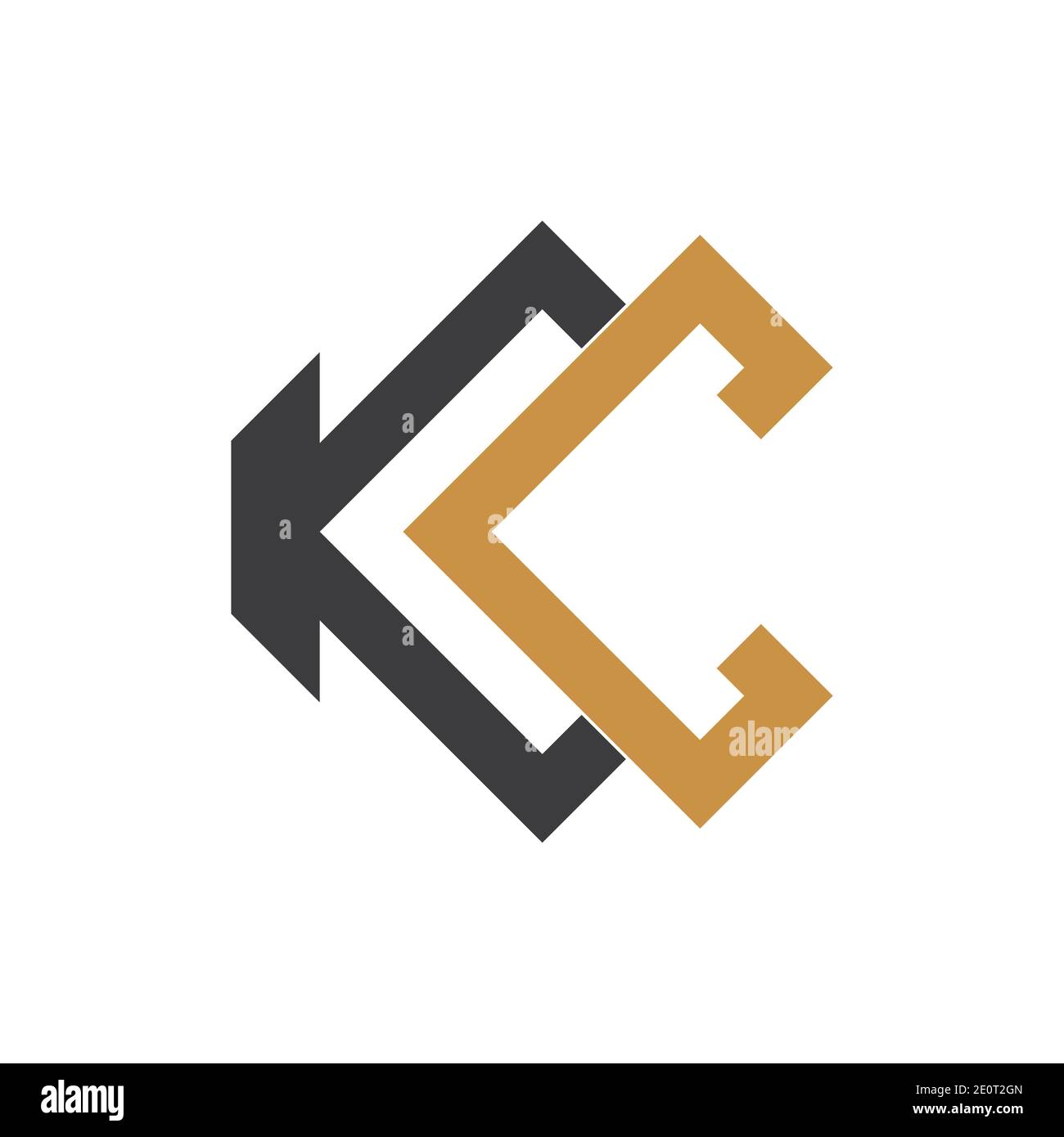 Creative abstract letter ck logo design. Linked letter kc logo design ...