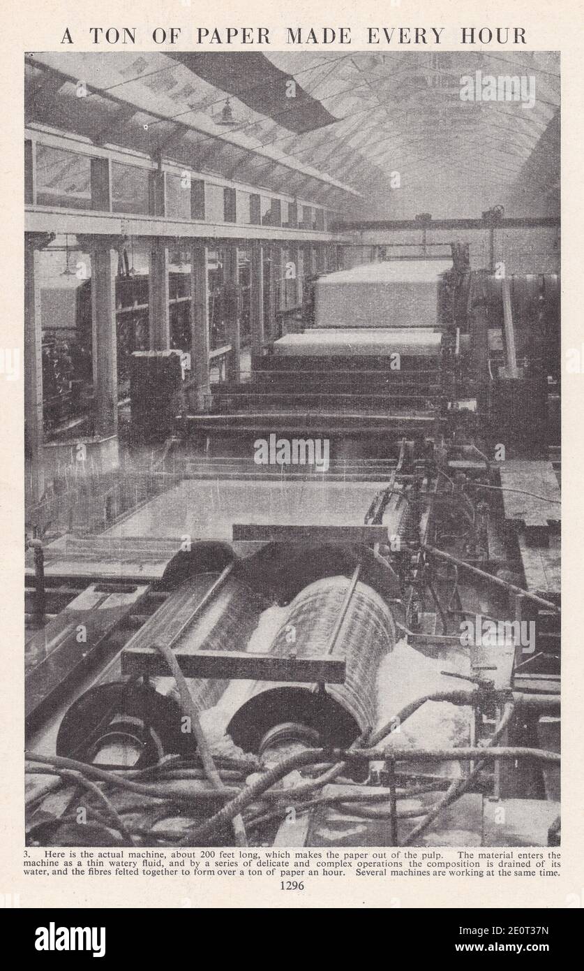 Vintage photos of Making Paper / Paper Manufacturing - A ton of paper ...