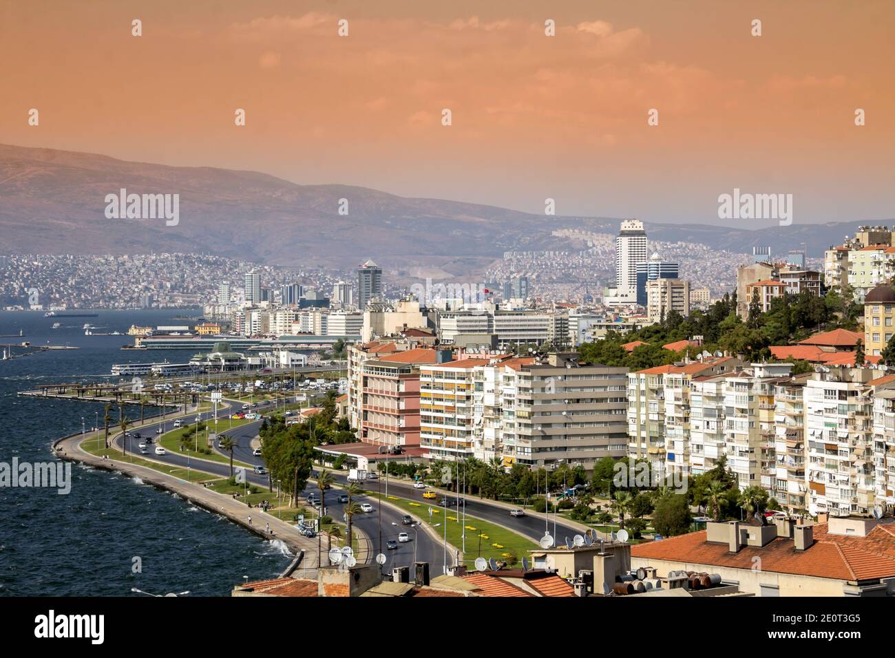 Konak District in Izmir City. Izmir is populer tourist destination in ...