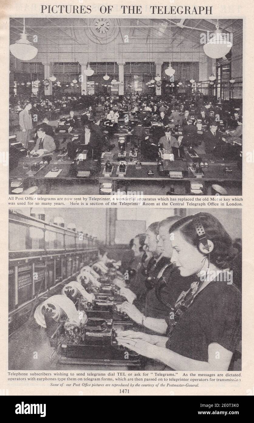 The Telegraph Vintage Photos Of Workers In The The Central Telegraph Office In London 1940s