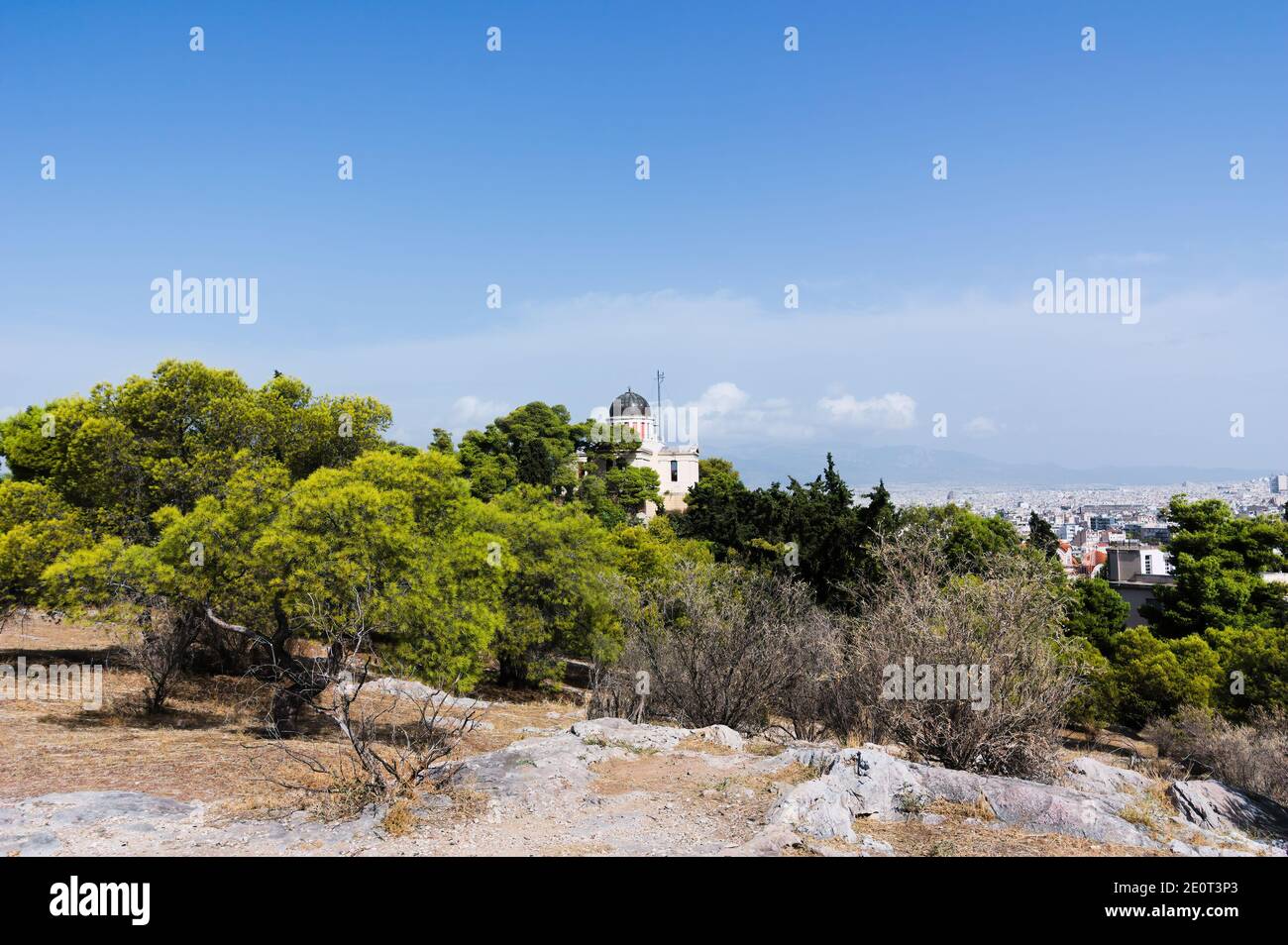 Panoramic view of National observatory of Athens (NOA), Greece Stock ...