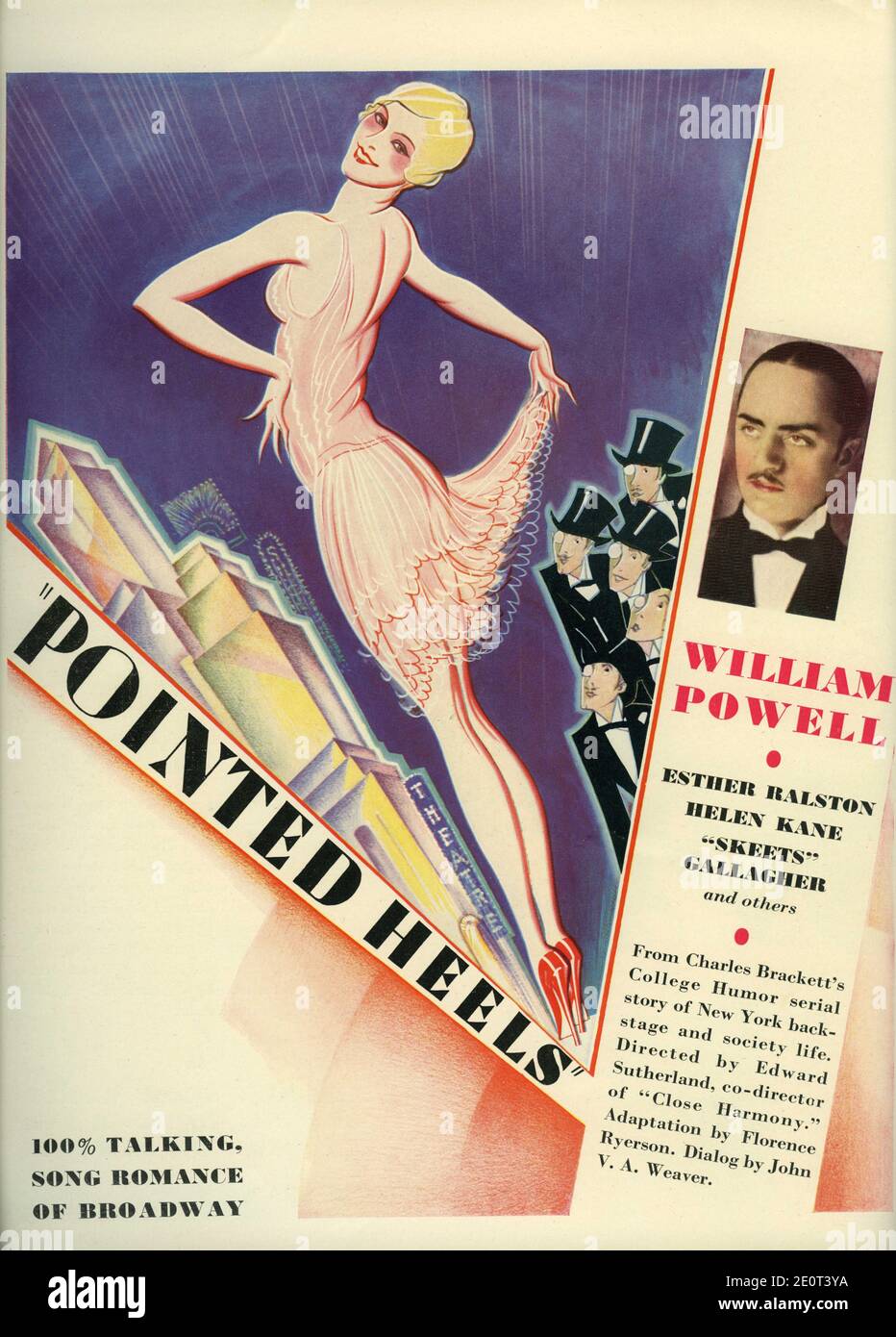 Promotional Artwork for WILLIAM POWELL and HELEN KANE in POINTED HEELS director A. EDWARD ...