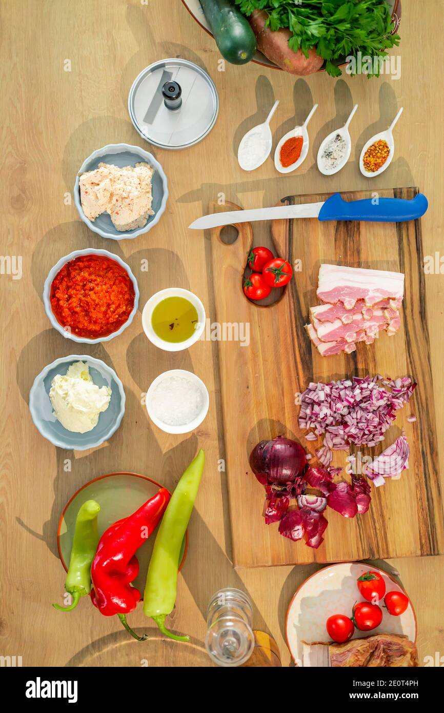 Adding spices on top vegetables hi-res stock photography and images - Alamy