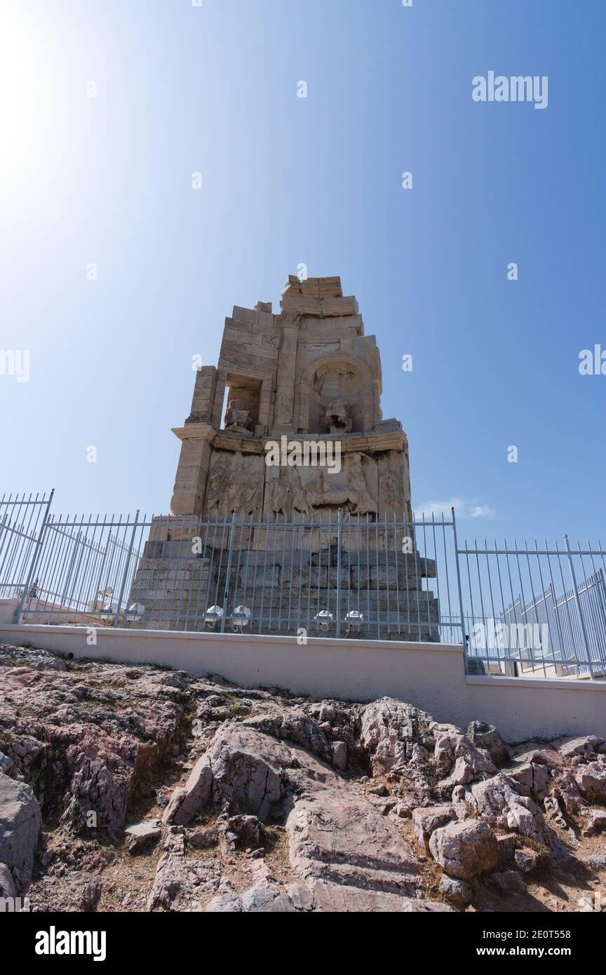 The Philopappos Monument, ancient Greek mausoleum and monument ...
