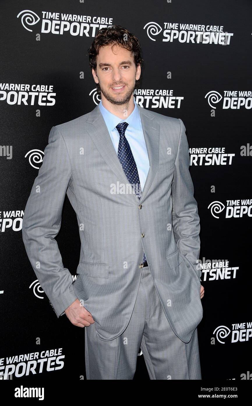 Pau Gasol attends the launch of Time Warner Cable Sportsnet and Time ...
