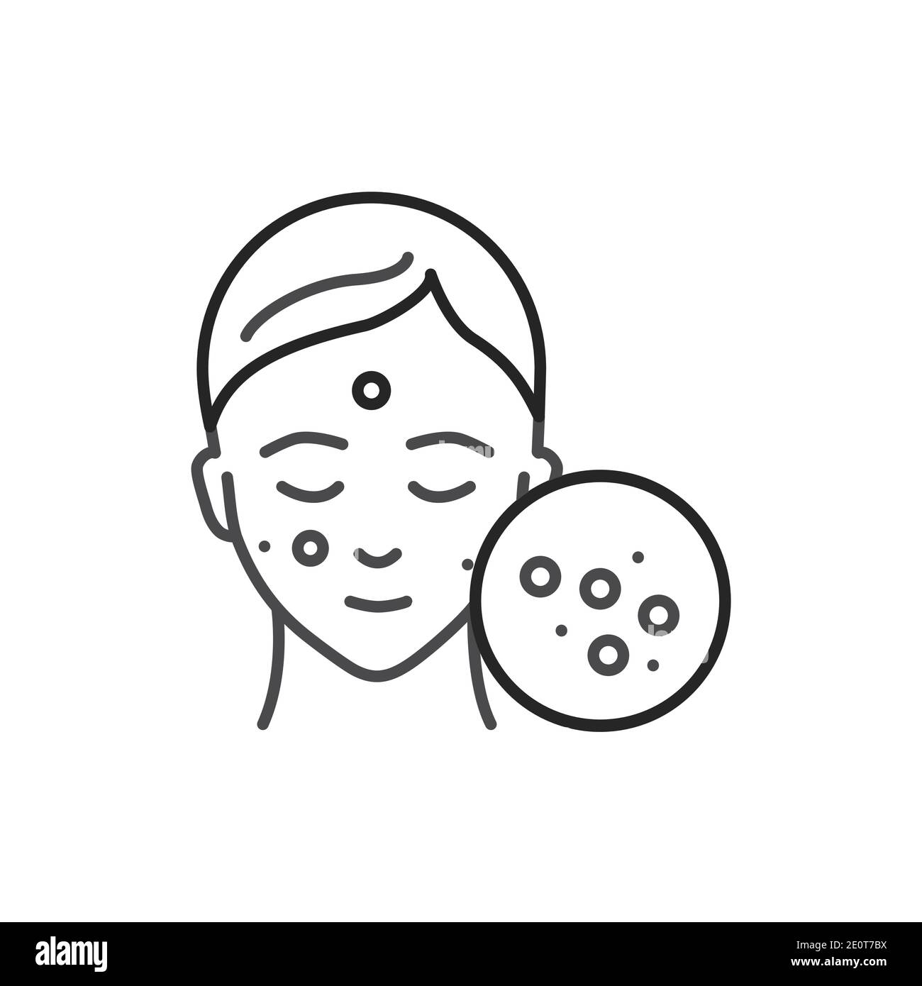 Pustule line color icon. Sign for web page, mobile app, button, logo ...