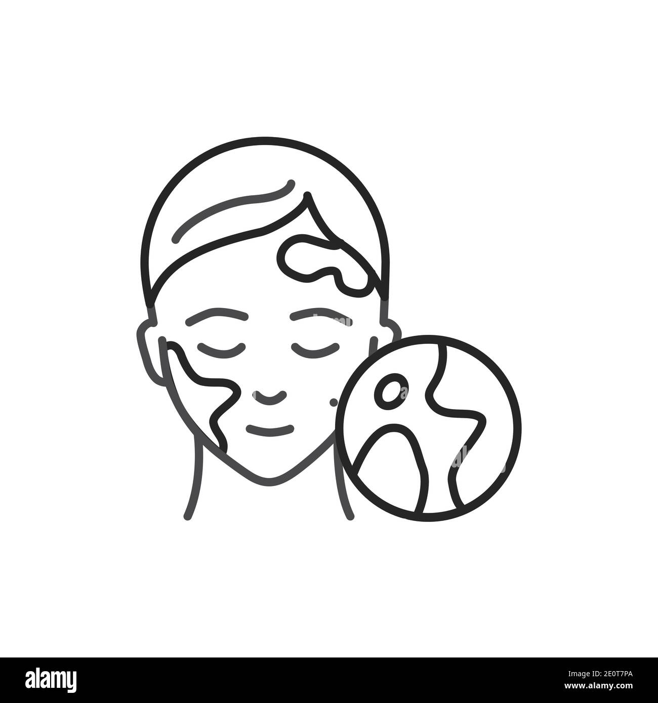 Vitiligo line color icon. Sign for web page, mobile app, button, logo ...