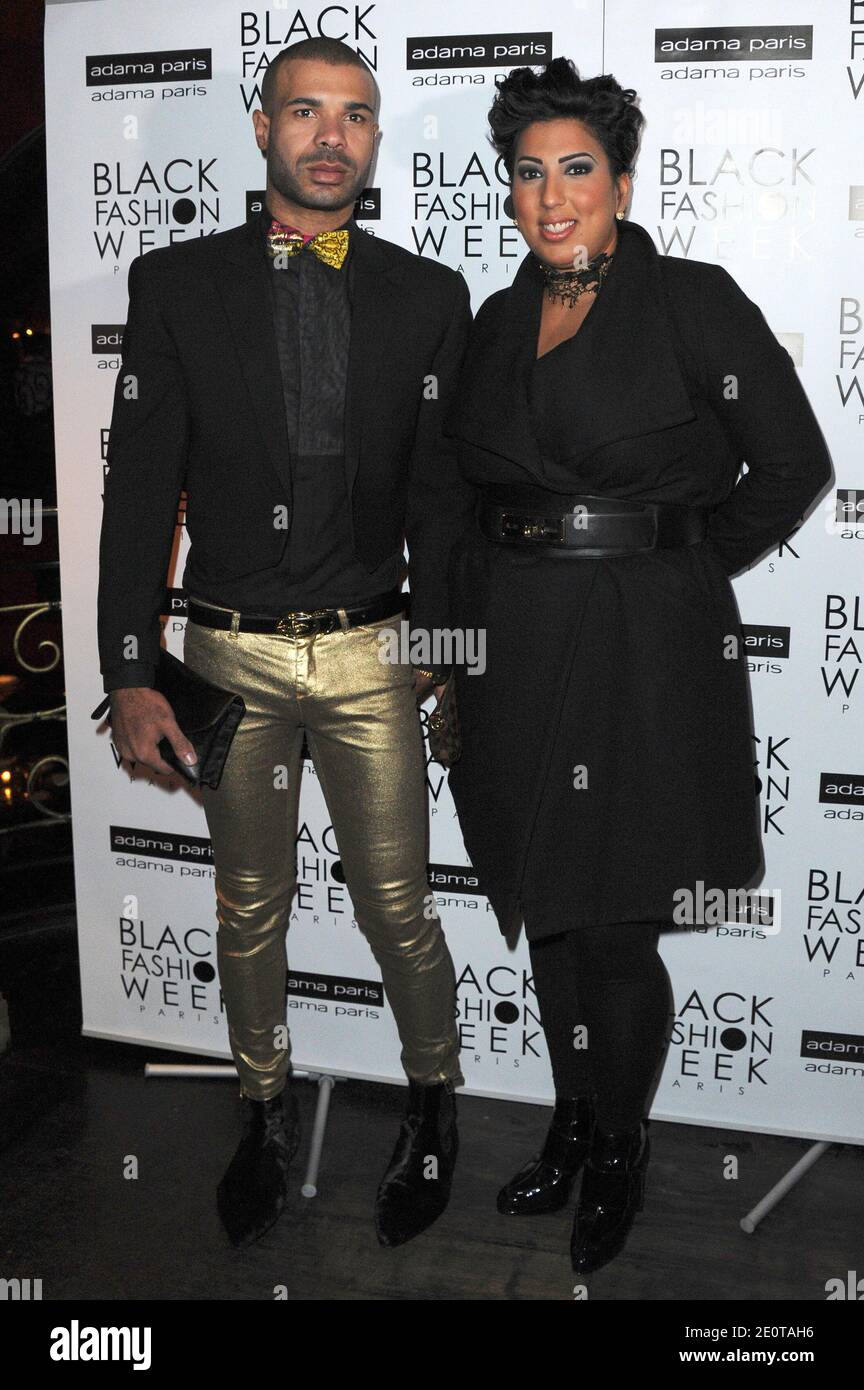 Jean-Charles Druck and Bouchra Lubeau attending the Black Fashion Week ...