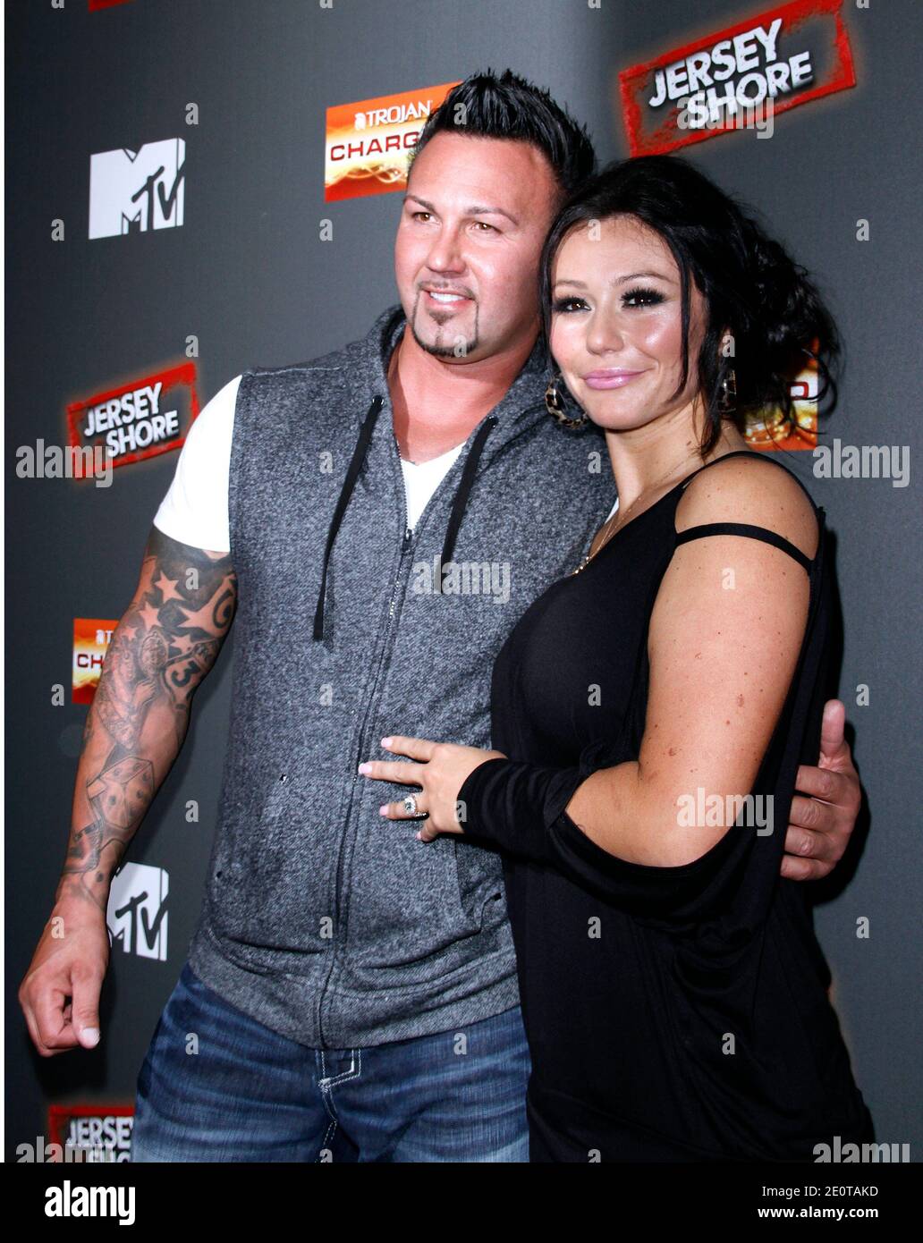 Roger Matthews and Jenni "JWOWW" Farley attend the Jersey Shore final ...