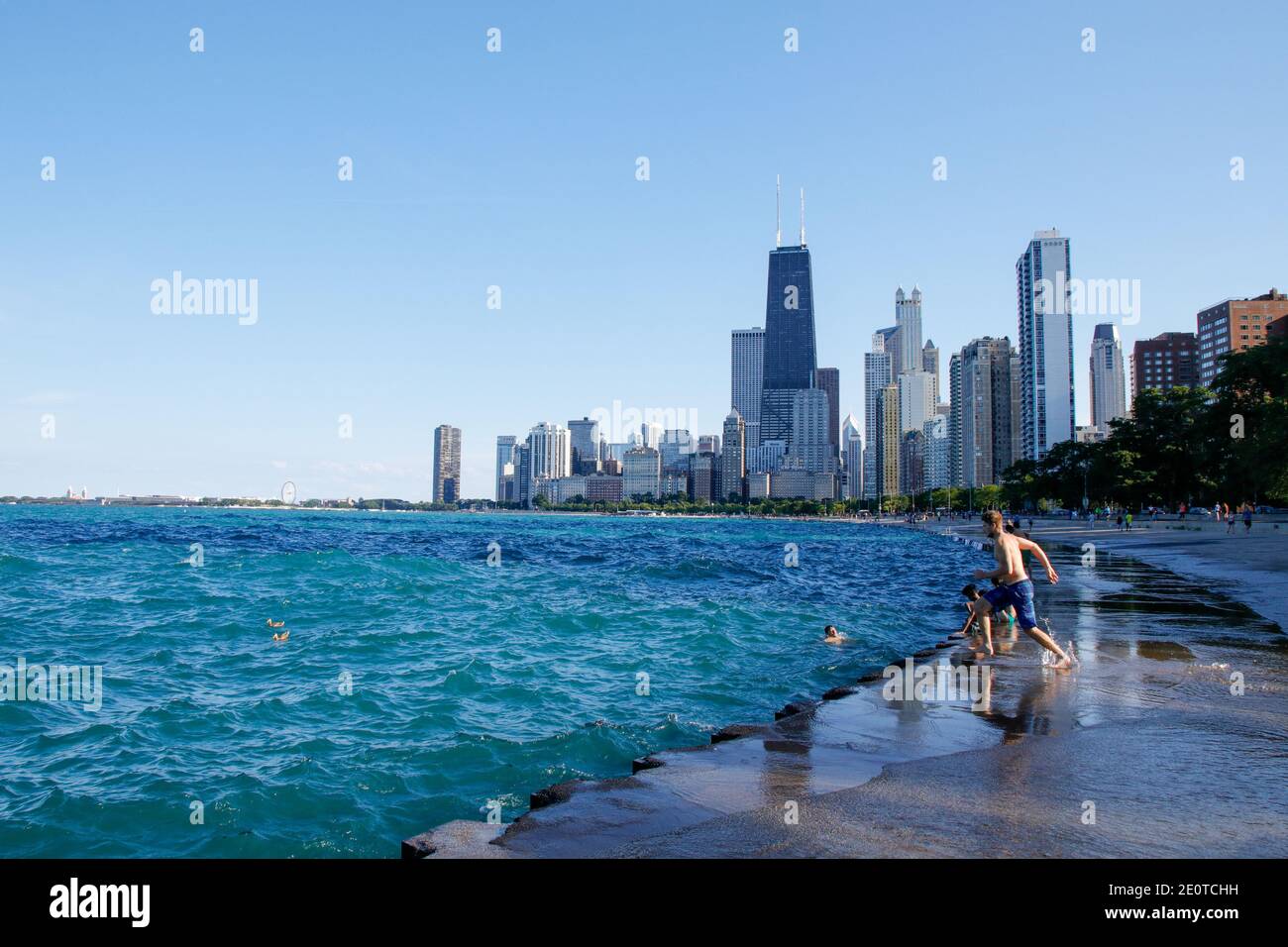 Chicago lakefront near North Avenue Beach Stock Photo - Alamy