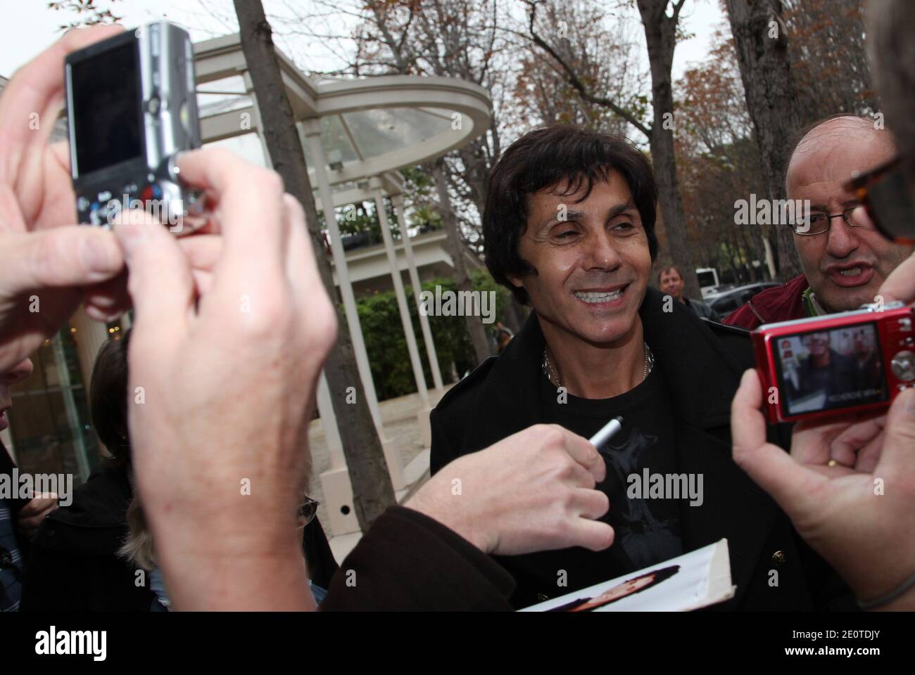 EXCLUSIVE - Jean-Luc Lahaye arriving at Studio Gabriel for the taping ...