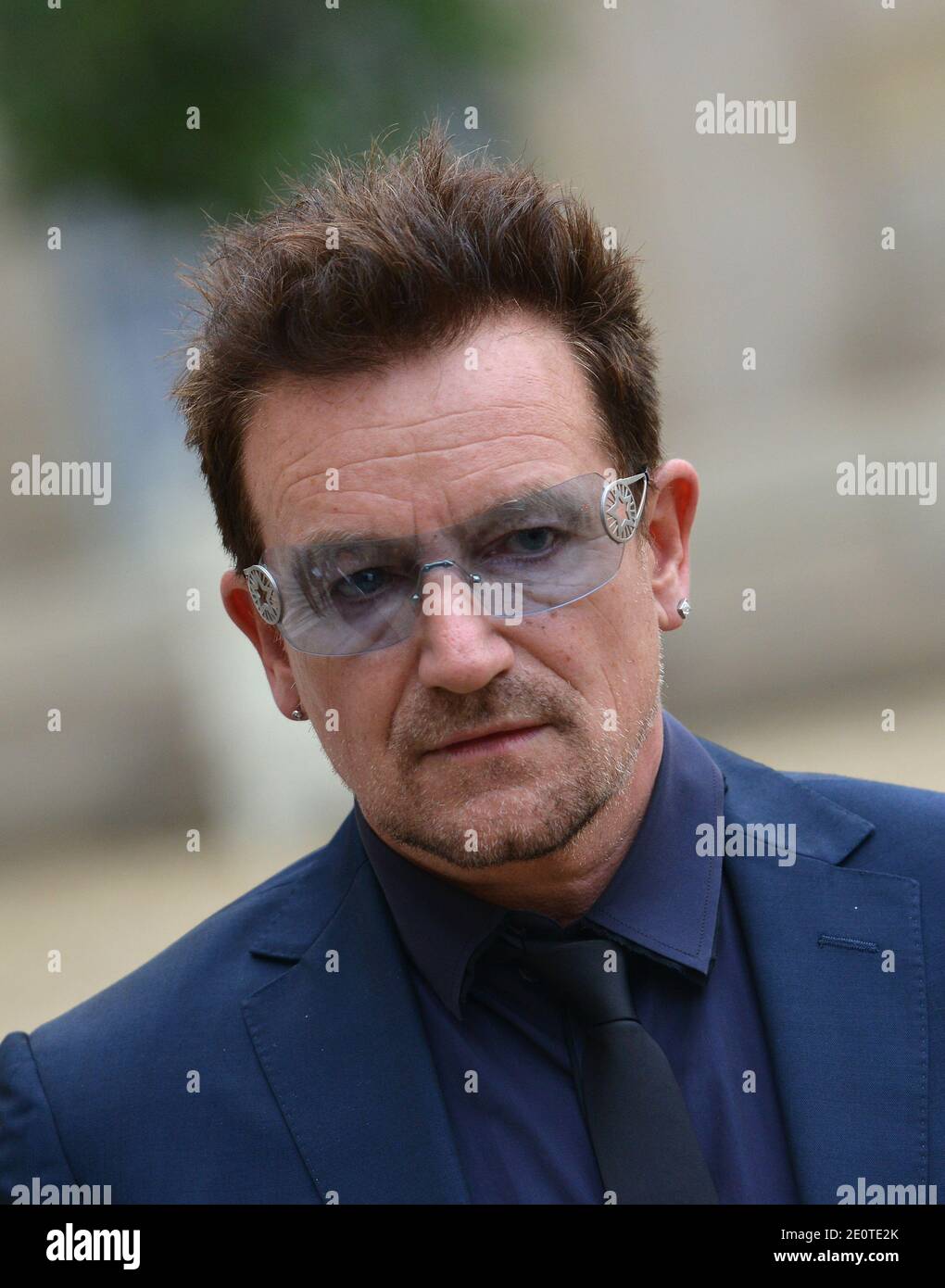 Irish musician and humanitarian activist Bono is pictured during a ...