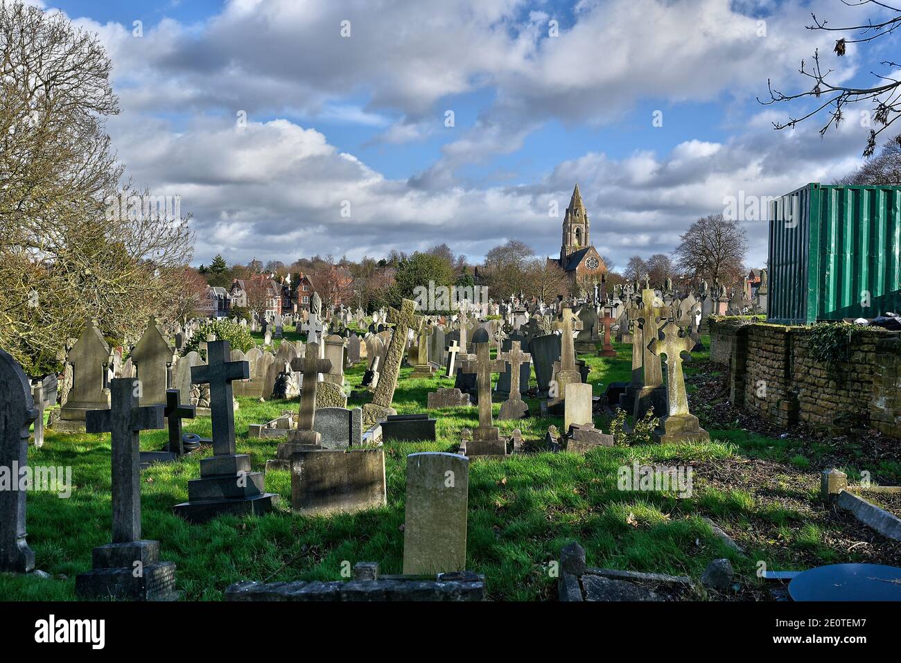 Cemetery full of headstones hi-res stock photography and images - Alamy