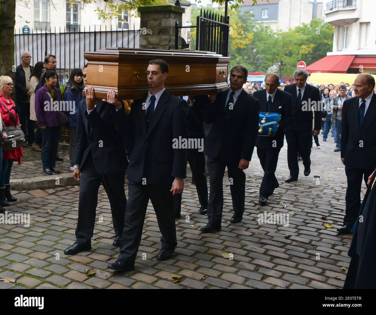 French director Claude Pinoteau funeral at Montmartre Saint-Pierre ...