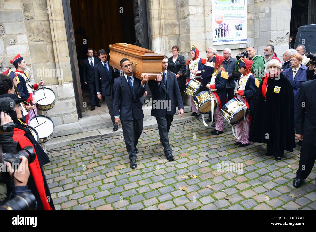 French director Claude Pinoteau funeral at Montmartre Saint-Pierre ...