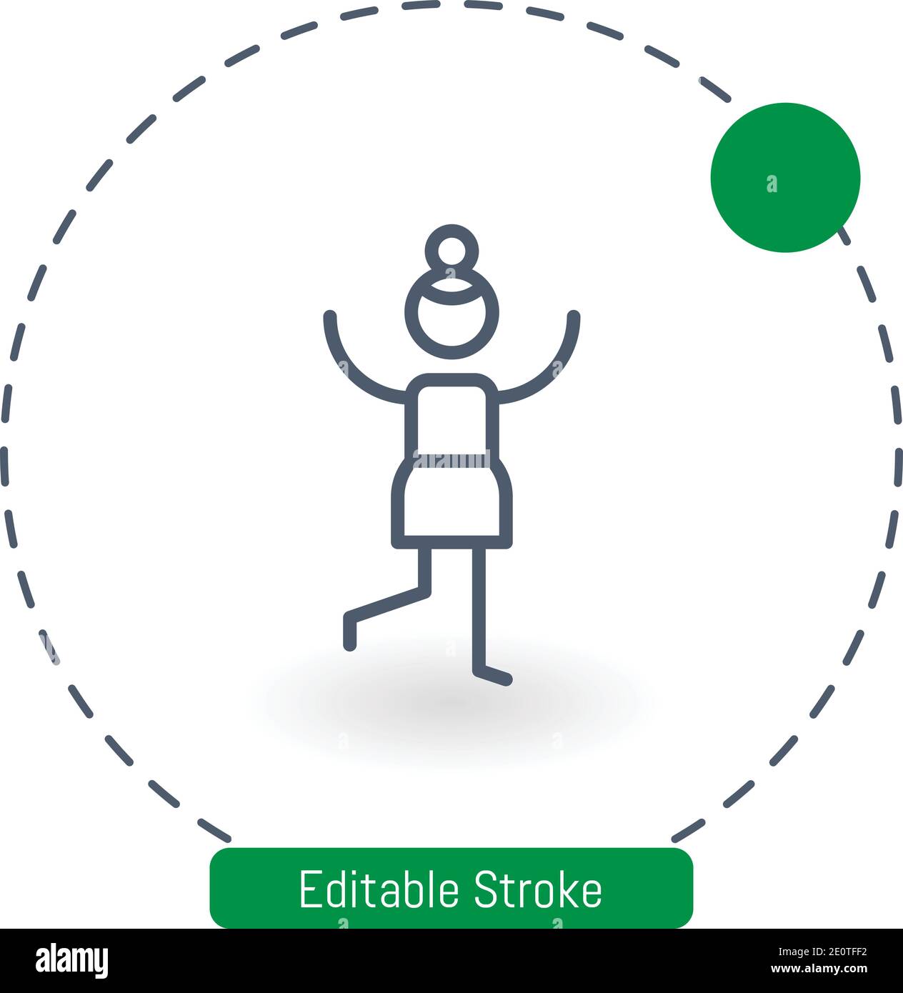 excited vector icon editable stroke outline icons for web and mobile ...
