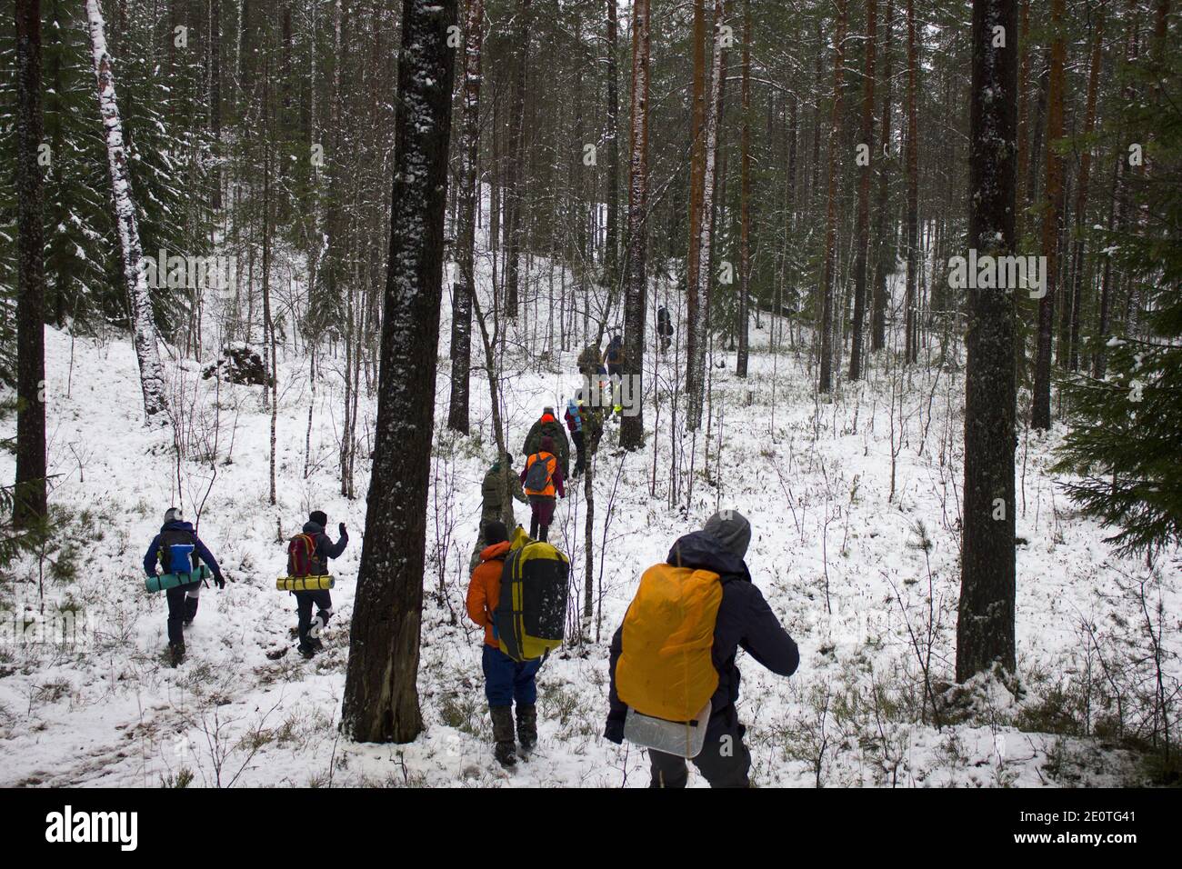 First aid training. People walk the route where various injuries in the ...