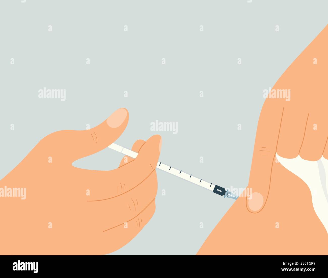 Injection arm close Stock Vector Images - Alamy