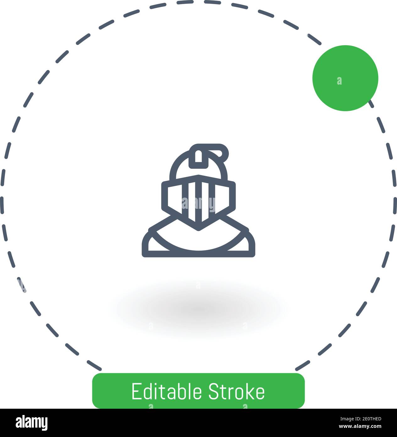 knight vector icon editable stroke outline icons for web and mobile ...