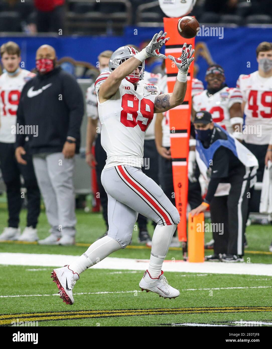 New Orleans, LA, USA. 1st Jan, 2021. Ohio State tight end Luke Farrell ...