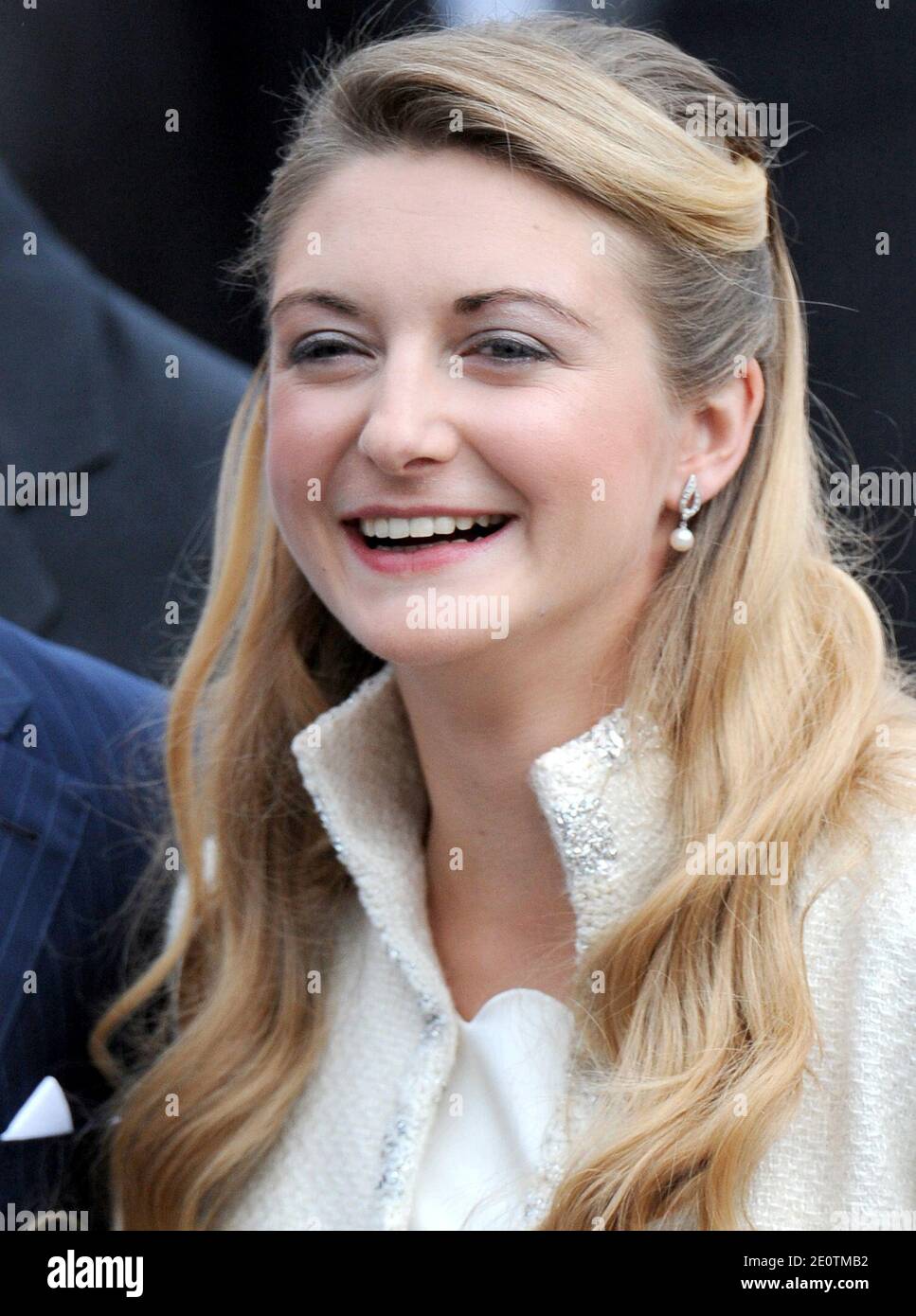 Belgian Countess Stephanie de Lannoy arrives to her civil wedding with ...