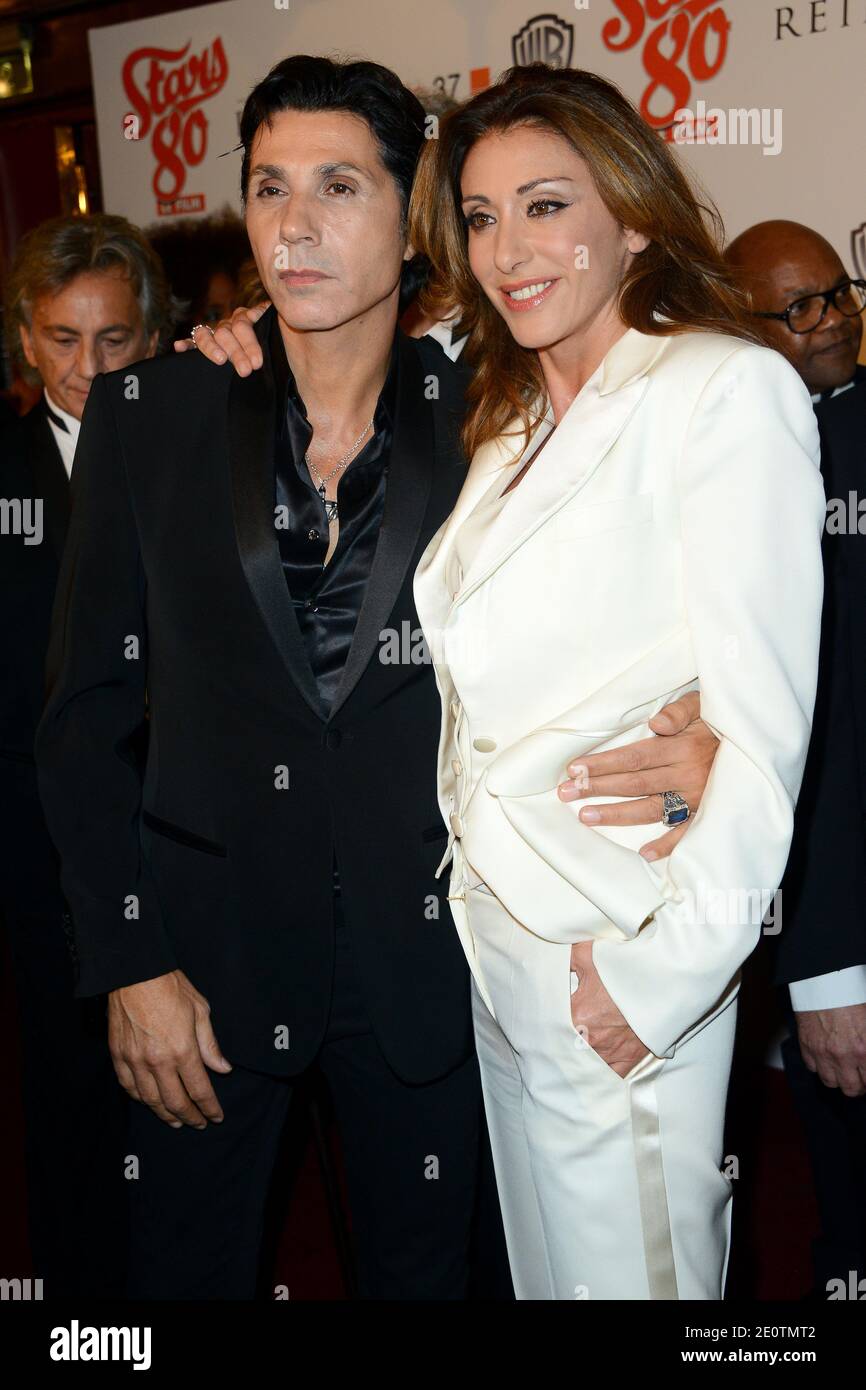 Jean-Luc Lahaye and Sabrina attending the premiere of 'Stars 80' held ...