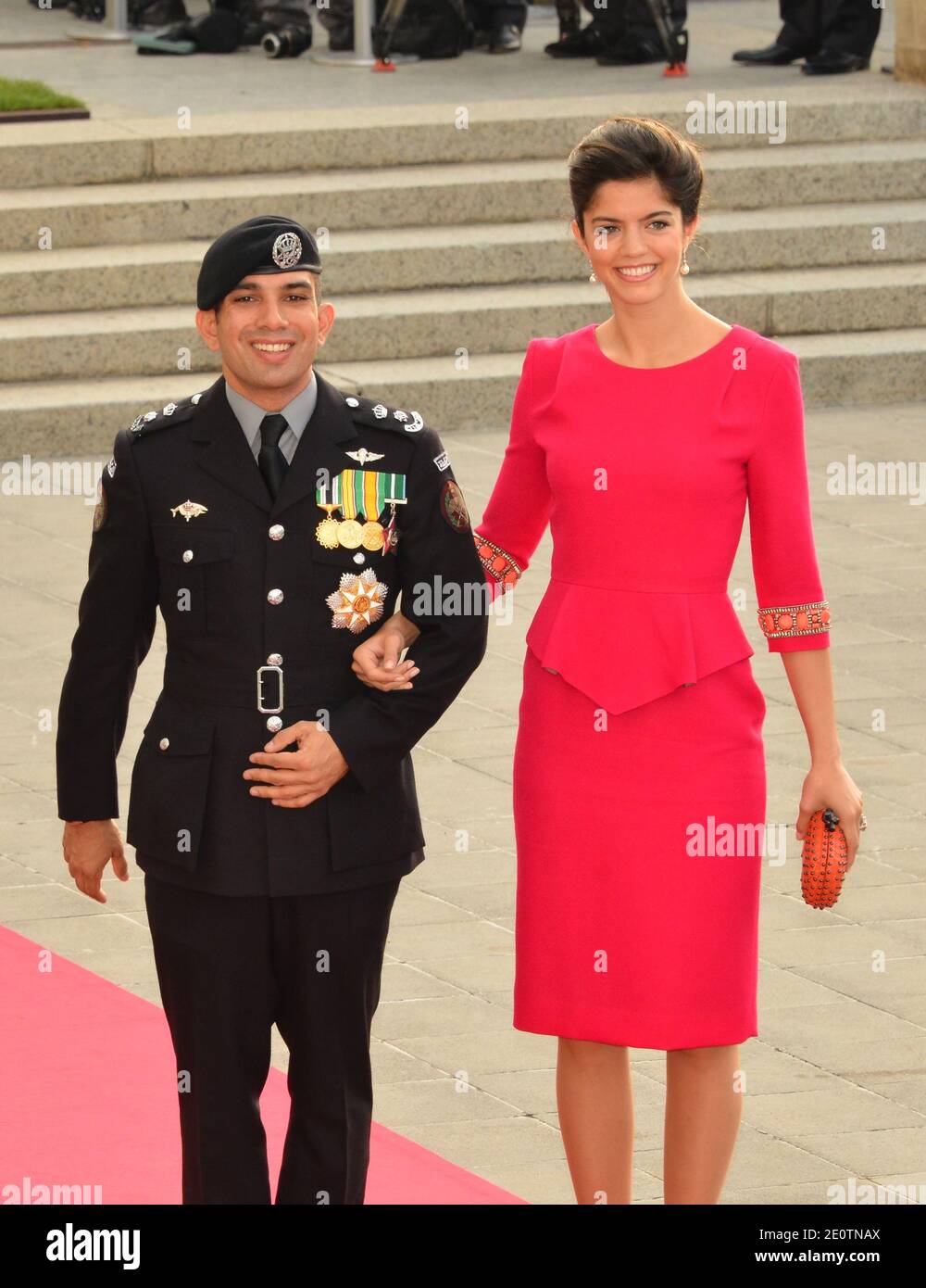Prince Rashid of Jordan and Princess Zeina of Jordan arriving at the ...