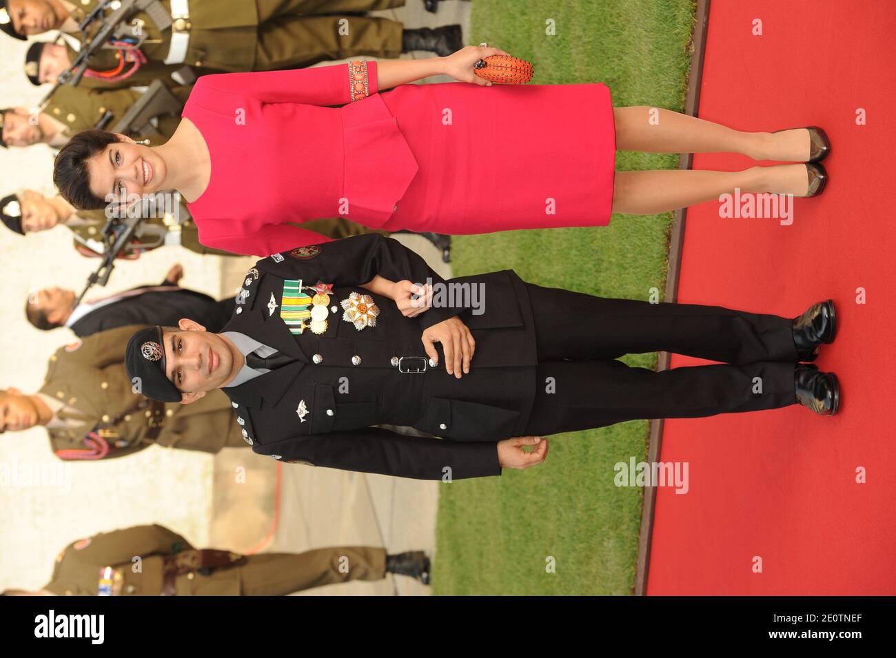 Prince Rashid of Jordan and Princess Zeina of Jordan arriving at the ...