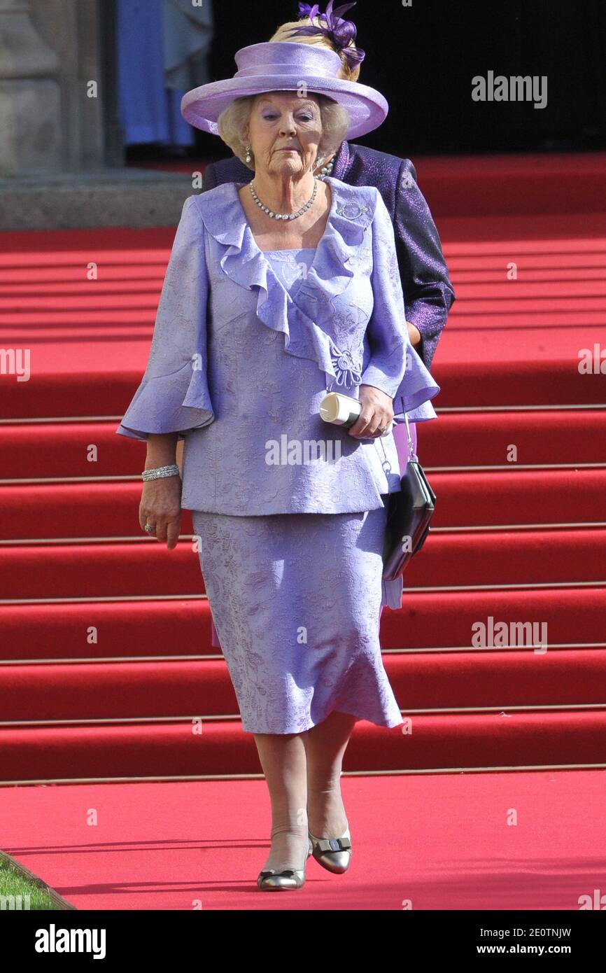 Queen Beatrix of The Netherlands leaves the Cathedral of our Lady of ...