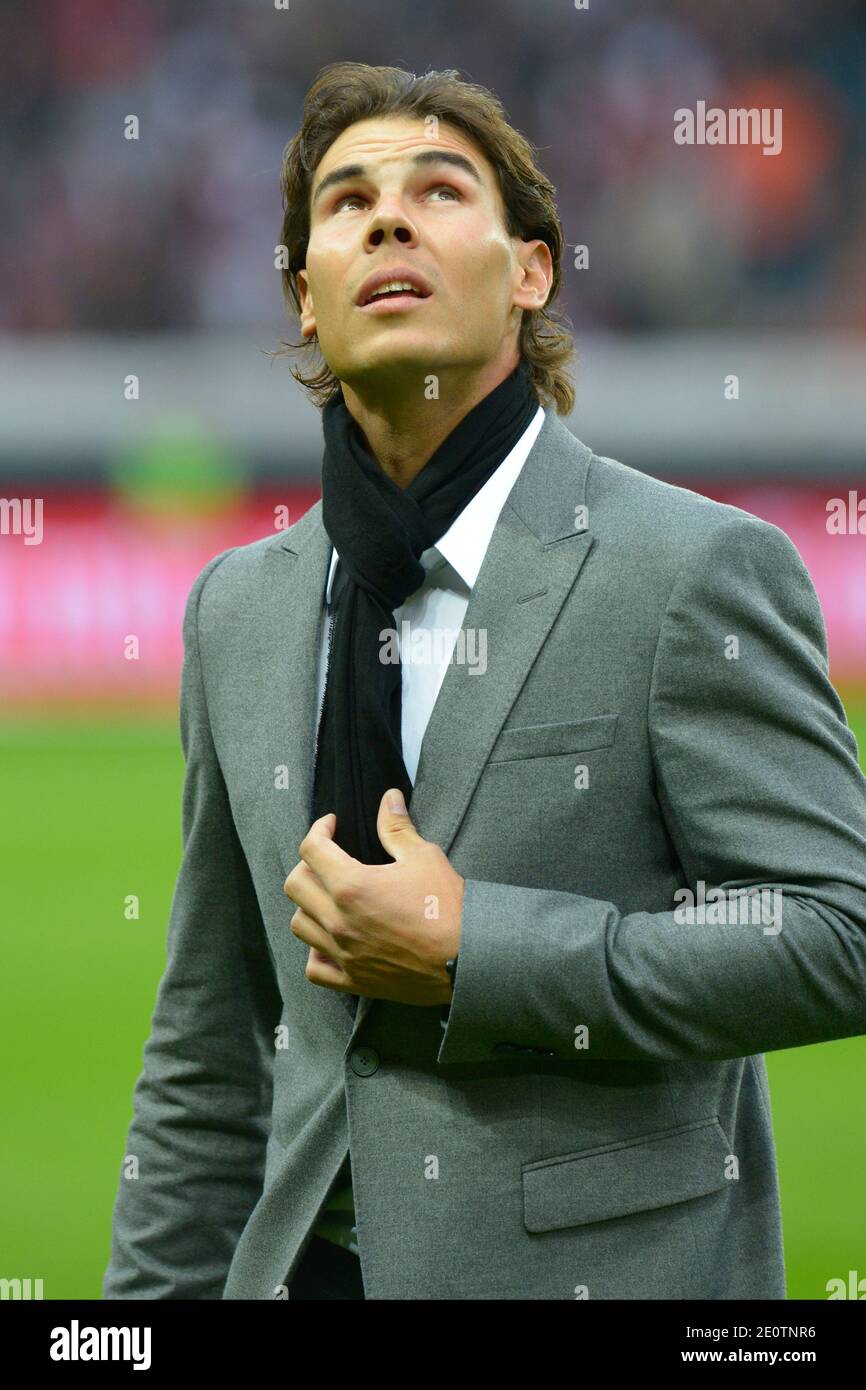 Guest of Honor Rafael Nadal during the French First League soccer match ...