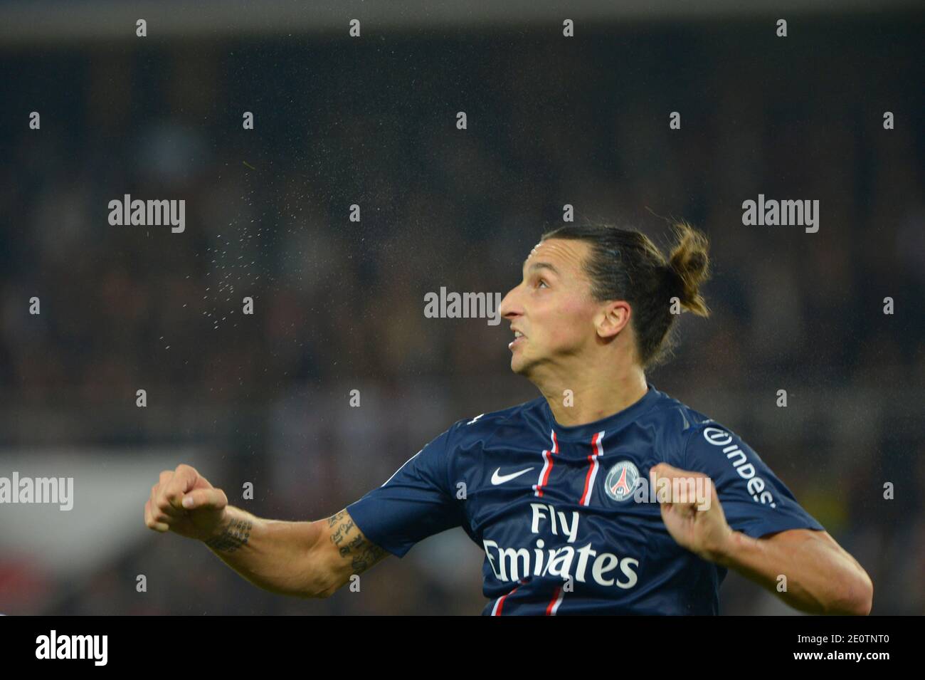 PSG's Zlatan Ibrahimovic during the French First League soccer match ...