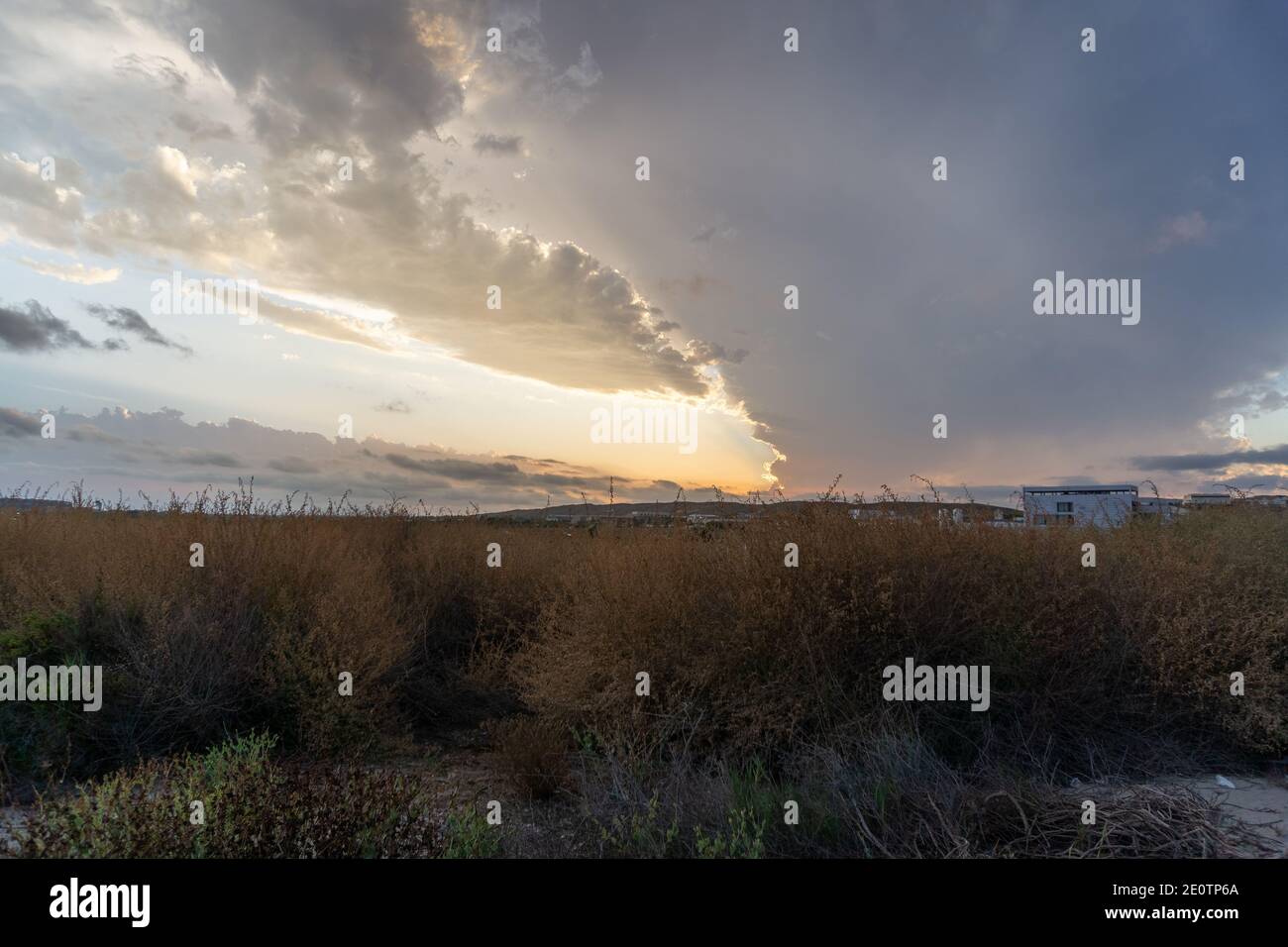Beautiful and colorful sunset with cloud in the beach, spain Stock Photo - Alamy