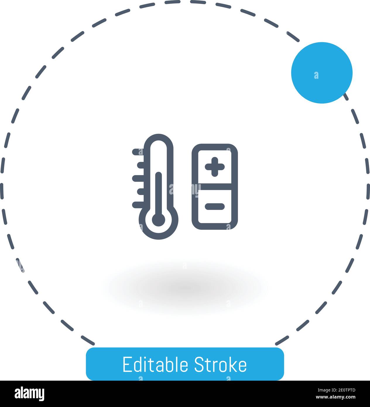 smart temperature vector icon editable stroke outline icons for web and ...