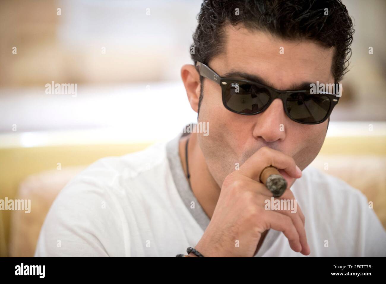 Egyptian actor Khaled El Nabawy poses at the 6th Abu Dhabi Film ...