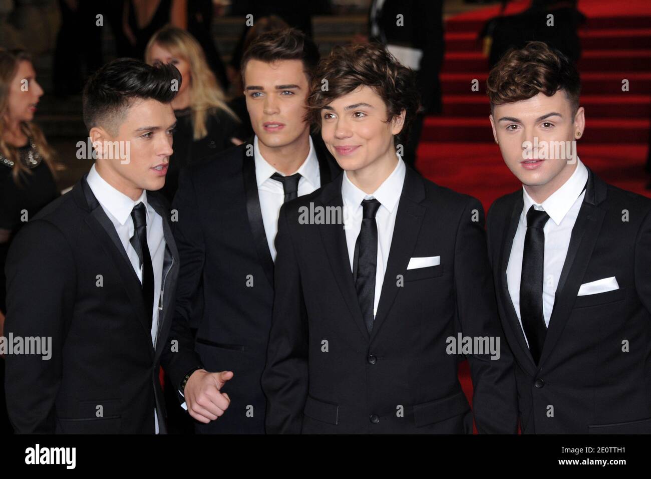 Jamie Hamblett, Josh Cuthbert, Jaymi Hensley and George Shelley of ...