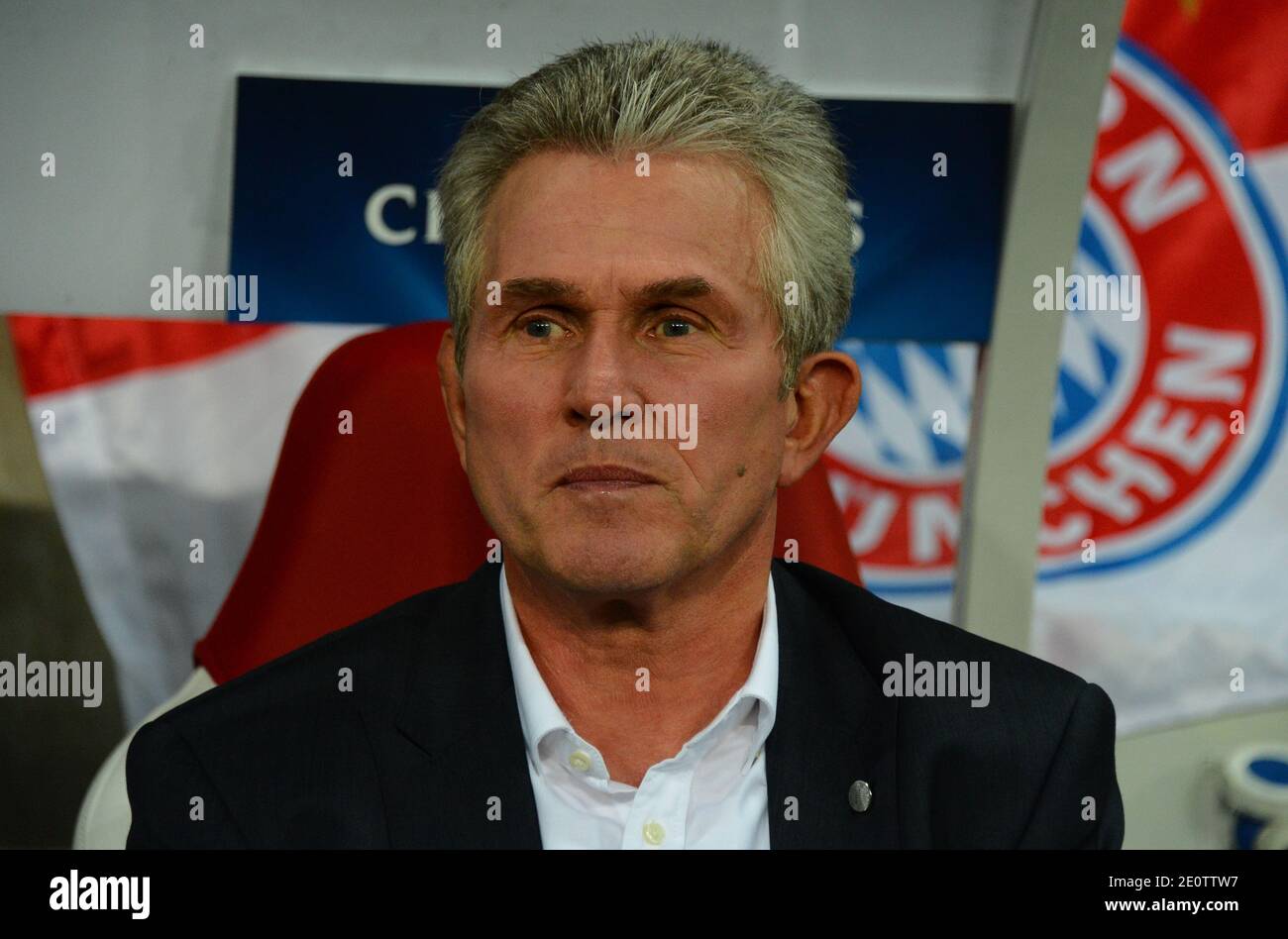 FC Bayern Munich manager Jupp Heynckes during the UEFA Champions League ...
