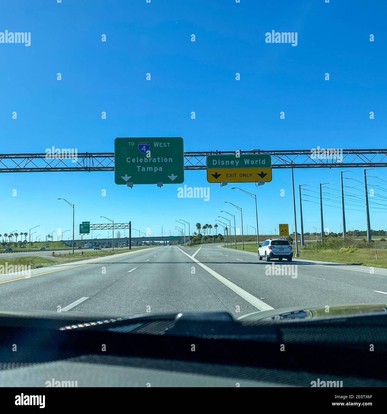 Orlando, FL USA - January 20, 2020: Highway signs on Interstate 417 ...