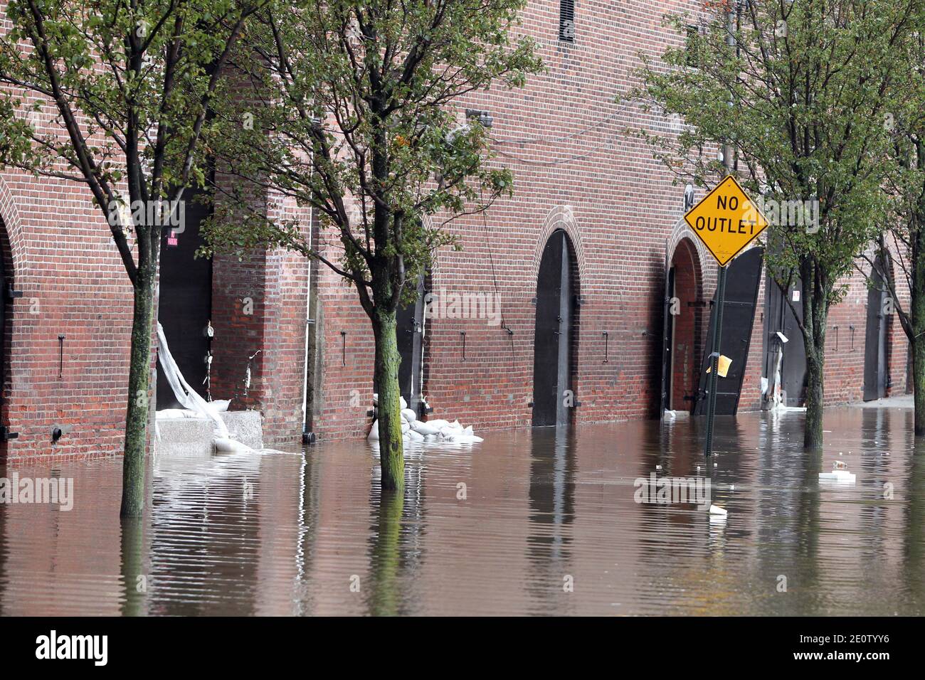 General view in Red Hook, Dumbo and Brooklyn Heights after Hurricane ...