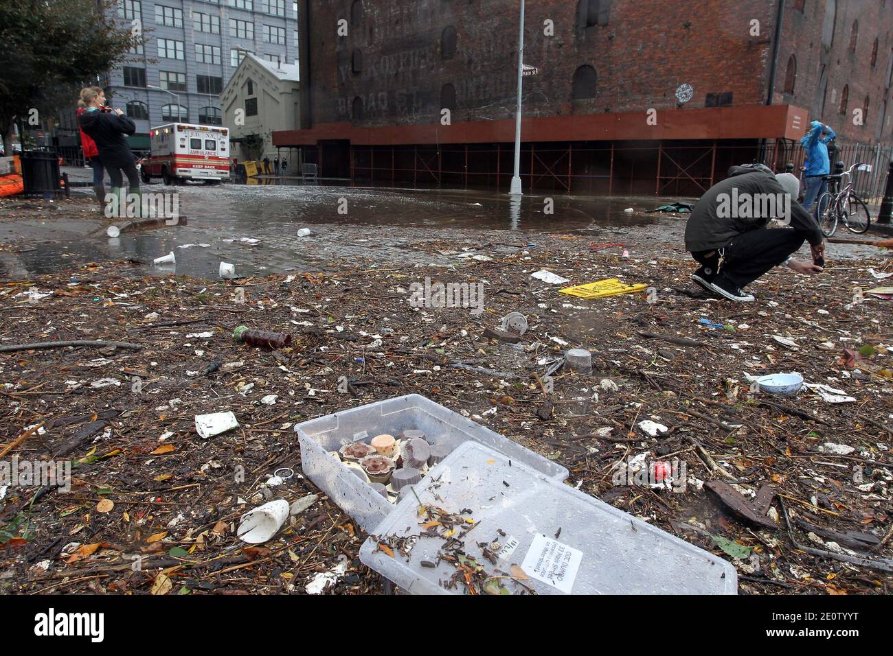 General view in Red Hook, Dumbo and Brooklyn Heights after Hurricane ...
