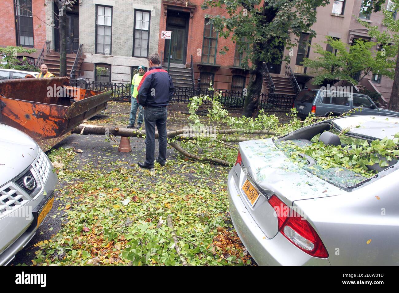General view in Red Hook, Dumbo and Brooklyn Heights after Hurricane ...
