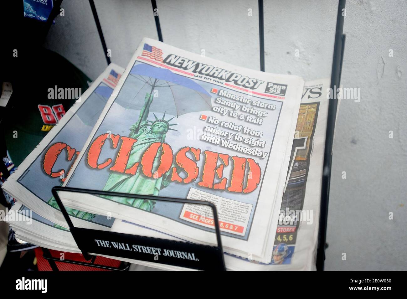 The Front page of the New York Post is seen in Bay Ridge Section of ...