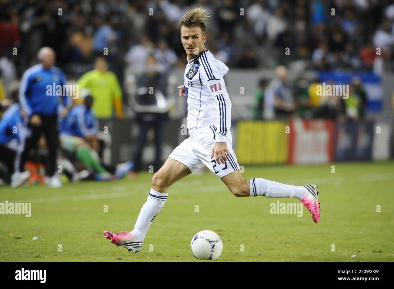 David Beckham during the first leg of the MLS Western Conference ...