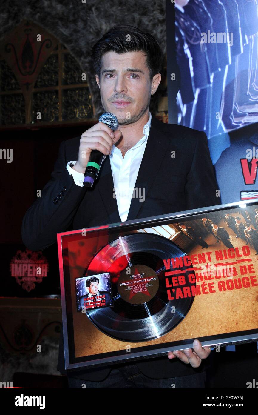 Vincent Niclo attending the party to celebrate his platinum album at ...