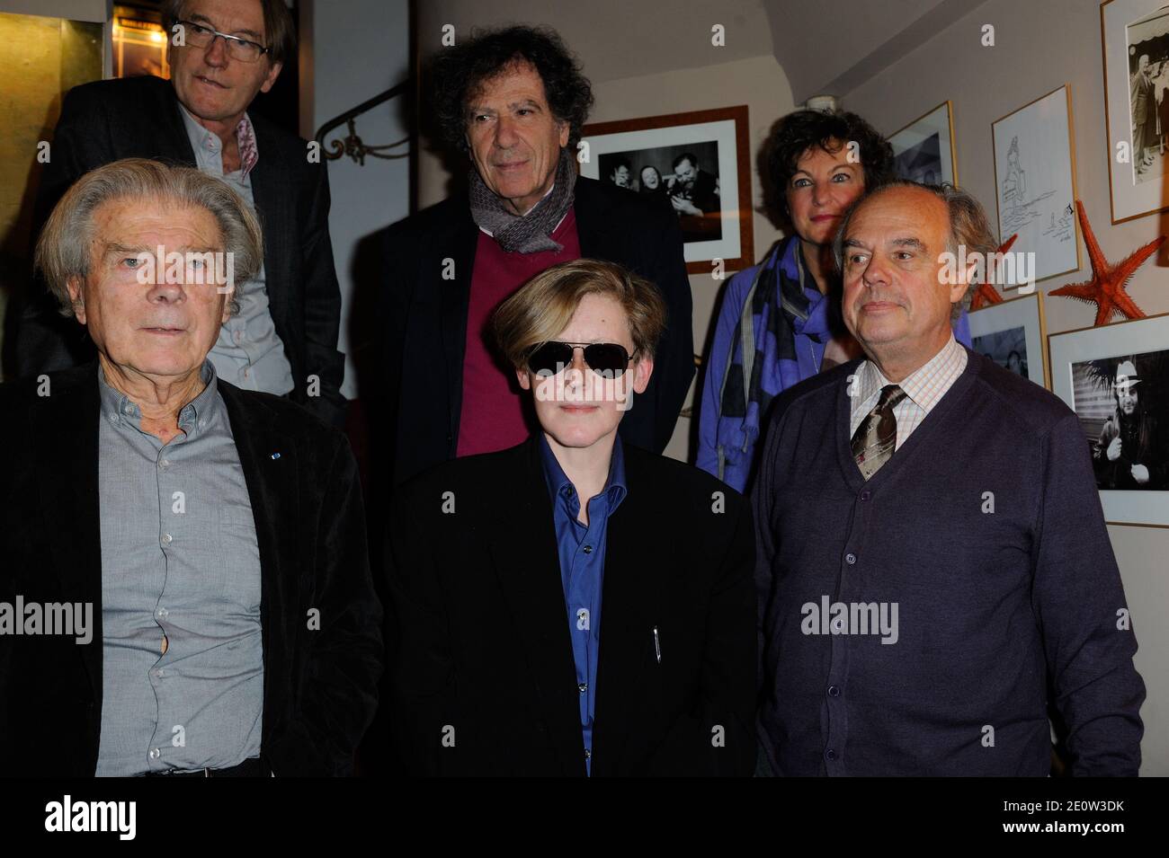 Dominique Fernandez with the members of the jury Patrick Grainville ...