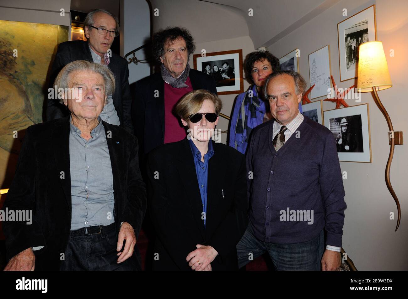 Dominique Fernandez with the members of the jury Patrick Grainville ...